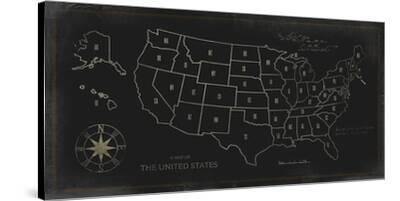 'Map of The United States' Stretched Canvas Print - Ken Hurd ...