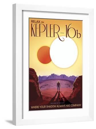 'Kepler-16B Orbits a Pair of Stars in This Retro Space Poster' Art ...