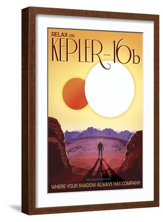 'Kepler-16B Orbits a Pair of Stars in This Retro Space Poster' Art ...