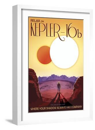 'Kepler-16B Orbits a Pair of Stars in This Retro Space Poster' Art ...