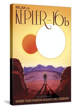 'Kepler-16b' Stretched Canvas Print - Vintage Reproduction | AllPosters.com