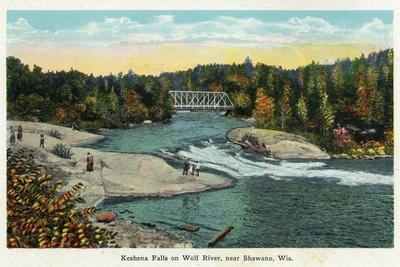 'Keshena Falls, Wisconsin - Wolf River Near Shawano Scene' Prints ...