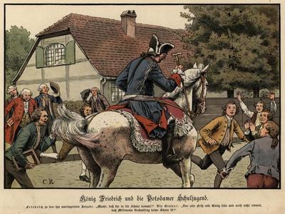 'King Frederick the Great and the Schoolchildren of Potsdam' Giclee ...