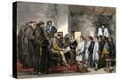 King of England Saint Alfred the Great (849-899) Visits a Monastic ...