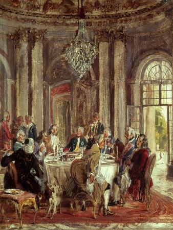 'King of Prussia Frederic II the Great at Sans-Souci Castle, with ...