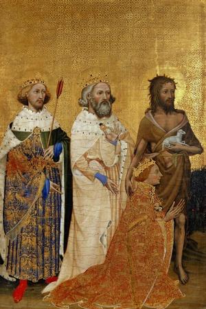 'King Richard II (1367-1400) Kneeling in Front of King (Saint) Edmund ...