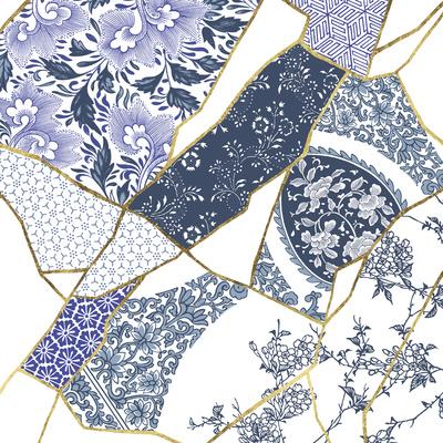'Kintsugi - Periwinkle Patches' Giclee Print - Maja Gunnarsdottir ...