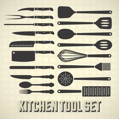 'Kitchen Utensils Set' Posters - vreddane | AllPosters.com