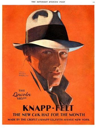 'Knapp-Felt, Magazine Advertisement, USA, 1920' Giclee Print ...