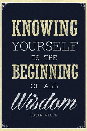 'Knowing Yourself is the Beginning of All Wisdom' Posters | AllPosters.com