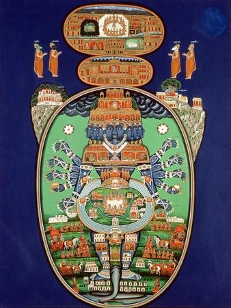 'Krishna in Cosmic Form, Rajasthan, 1890' Giclee Print | AllPosters.com