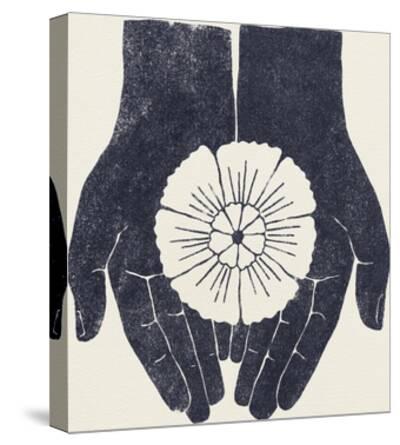 'Simple Block - Palm' Stretched Canvas Print - Kristine Hegre ...