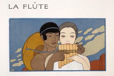 'La Flute, Illustration from Les Chansons De Bilitis, by Pierre Louys ...