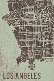 'LA Street Map' Giclee Print - Tom Frazier | AllPosters.com