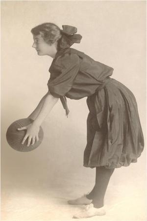 'Lady in Bloomers with Medicine Ball' Posters | AllPosters.com