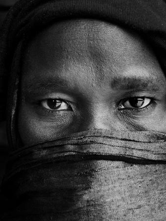 'Lady Who Escaped the Genocide in Darfur, Sudan, Africa (B/W Photo ...