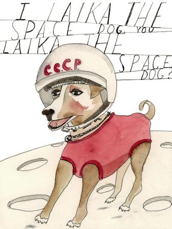 'Laika, The Space Dog' Art - Stacy Milrany | AllPosters.com
