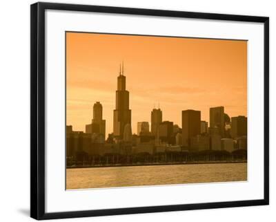 'Lake Michigan and Skyline Including Sears Tower, Chicago, Illinois ...