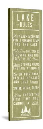 'Lake Rules' Stretched Canvas Print - The Vintage Collection ...