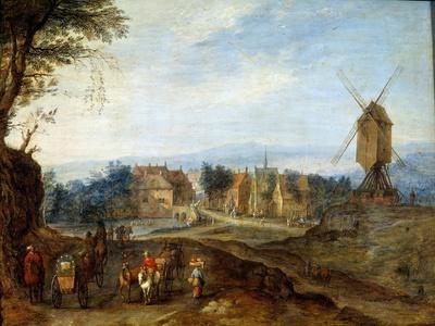 'Landscape at the Windmill Painting by Jan Breugel Le Vieux Calls ...