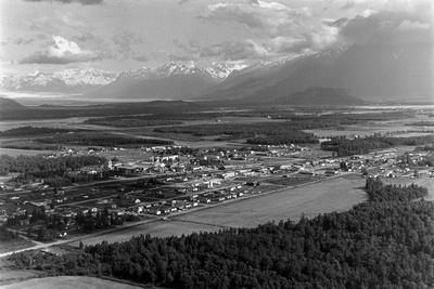 'Landscape of Town of Palmer, Alaska, 1961, in the Matanuska Valley ...