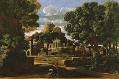 'Landscape with the Ashes of Phocion, 1648 (Oil on Canvas)' Giclee ...
