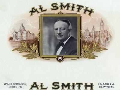 Al Smith Brand Cigar Box Label, Former Governor of New York Prints ...
