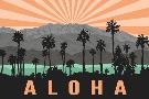 'Aloha - Palm Trees & Mountains - Lantern Press Artwork' Posters ...