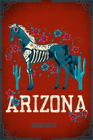 'Arizona - Day of the Dead Horse - Ditat Deus - God Enriches - Lantern ...