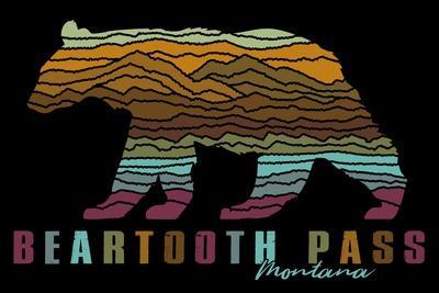 'Beartooth Pass, Montana - Black Bear - Abstract Mountain Scene ...