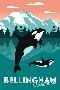 'Bellingham, Washington - Orca Whale and Calf - Vector - Lantern Press ...