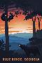 'Blue Ridge, Georgia - Black Bear Family - Sunset - Lantern Press ...