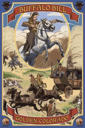 'Buffalo Bill Scene - Golden, Colorado' Prints - Lantern Press ...