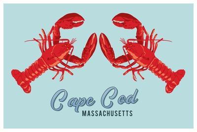 'Cape Cod, Massachusetts - Lobsters - Lantern Press Artwork' Prints ...