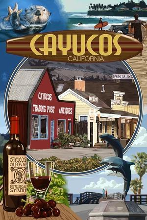 Cayucos, California - Montage Scenes - Lantern Press | AllPosters.com
