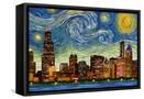 'Chicago, Illinois - Starry Night City Series - Lantern Press Artwork ...