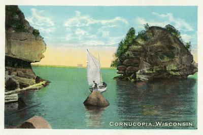 'Cornucopia, Wisconsin - Apostle Islands, Gem Island Scene' Posters ...