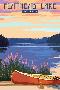 'Flathead Lake, Montana - Canoe & Lake - Lantern Press Artwork' Poster ...