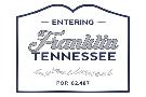 'Franklin, Tennessee - Now Entering Sign (Blue) - Lantern Press Artwork ...