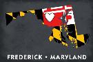 Frederick, Maryland - State, Heart, and Flag Design - Lantern Press ...