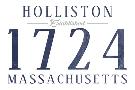 Holliston, Massachusetts - Established Date (Blue) - Lantern Press ...