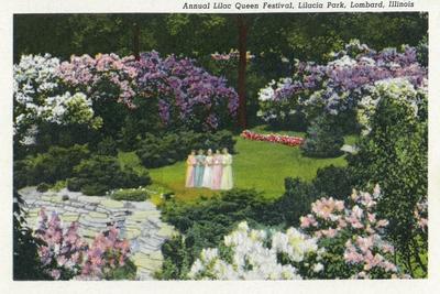 'Lombard, Illinois, Lilacia Park, View of the Annual Lilac Queen ...