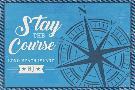 Long Beach Island, New Jersey - Stay the Course - Compass Rose - Blue ...