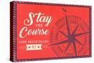 Long Beach Island, New Jersey - Stay the Course - Compass Rose - Red ...