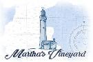 Marthas Vineyard, Massachusetts - Lighthouse - Blue - Coastal Icon ...