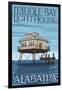 'Middle Bay Lighthouse - Alabama' Print - Lantern Press | AllPosters.com