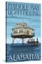 'Middle Bay Lighthouse - Alabama' Print - Lantern Press | AllPosters.com