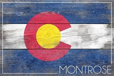 Montrose, Colorado - Rustic State Flag - Lantern Press Artwork ...