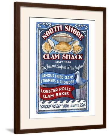 'New England - Clam Shack' Framed Photographic Print - Lantern Press ...