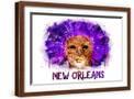 'New Orleans, Louisiana - Drippy Watercolor Mask (Purple & Gold ...